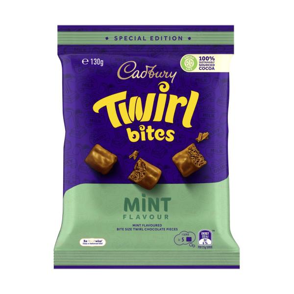 Buy Cadbury Twirl Mint Chocolate Bites 130g | Coles
