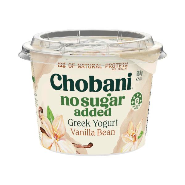 Buy Chobani No Sugar Added Yogurt Vanilla Bean 680g | Coles