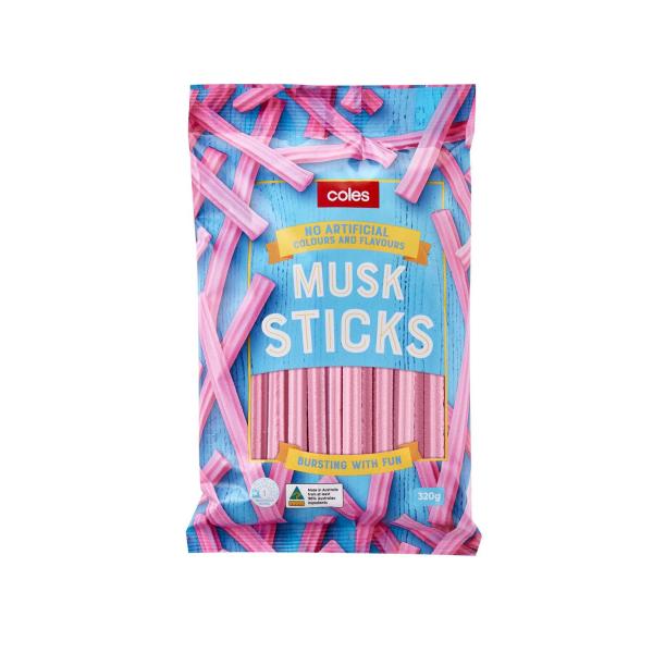 Buy Coles Musk Sticks 320g | Coles