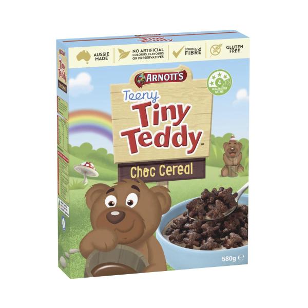 Buy Arnott's Teeny Tiny Teddy Cereal Chocolate 580g | Coles