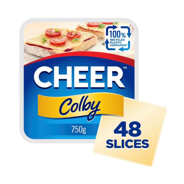 Buy Cheer Cheese Slices Colby 750g | Coles