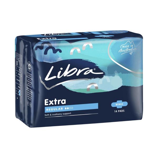 Buy Libra Exta Regular With Wings Pads 14 pack | Coles