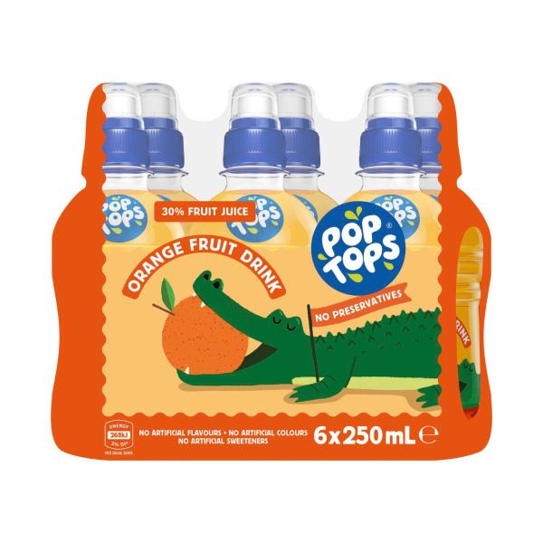 Buy POP TOPS 6X250ML DRINK ORANGE | Coles