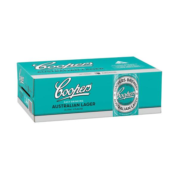 Buy Coopers Australian Lager Can 375ml 24 Pack | Coles