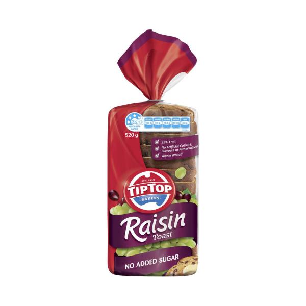 Buy Tip Top Raisin Toast Bread 520g | Coles