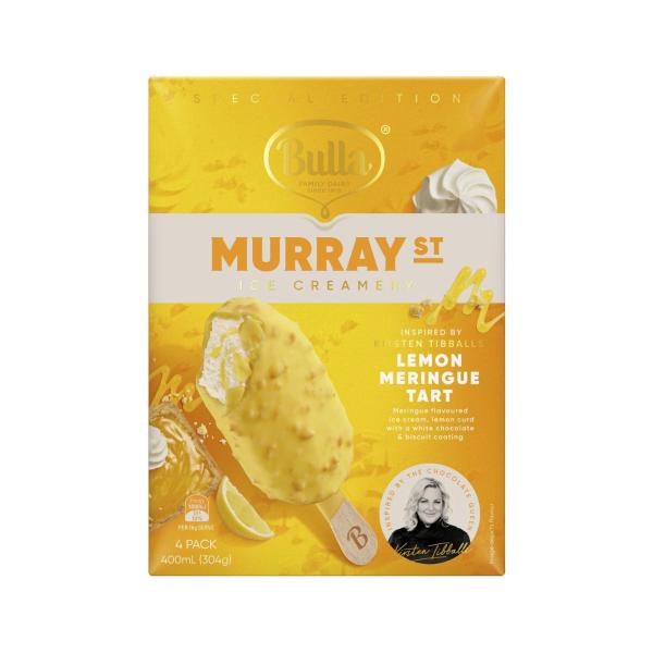 Buy Bulla Murray St Lemon Meringue Tart 4 Pack 400mL | Coles