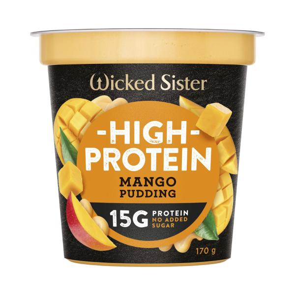 Buy Wicked Sister High Protein Mango Pudding 170g | Coles