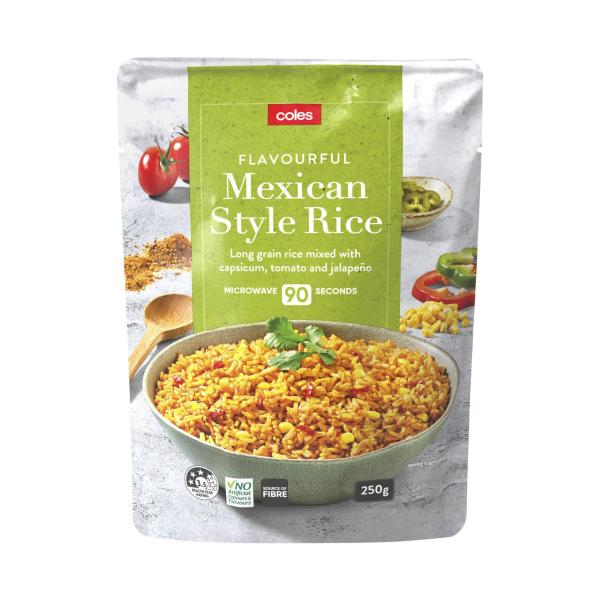 Buy Coles Mexican Flavour Microwave Rice 250g | Coles