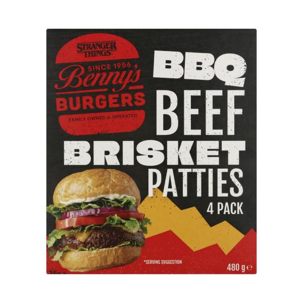 Buy Benny's Burger Bbq Beef Brisket Patties 480g | Coles