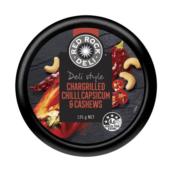 Buy Red Rock Deli Deli Dip Chargrilled Chilli Capsicum & Cashew 135g ...