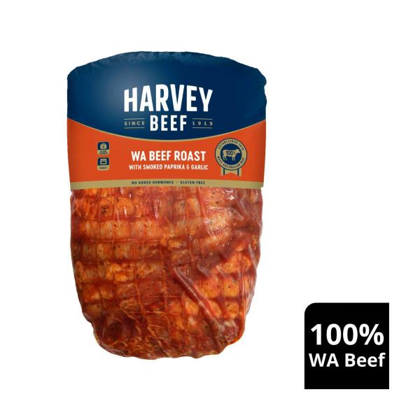 Buy Harvey Beef Roast With Smoked Paprika And Garlic approx. 1kg | Coles