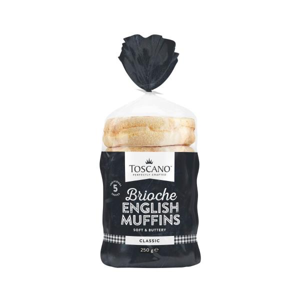 Buy Toscano Brioche English Muffin 5pack 250g | Coles