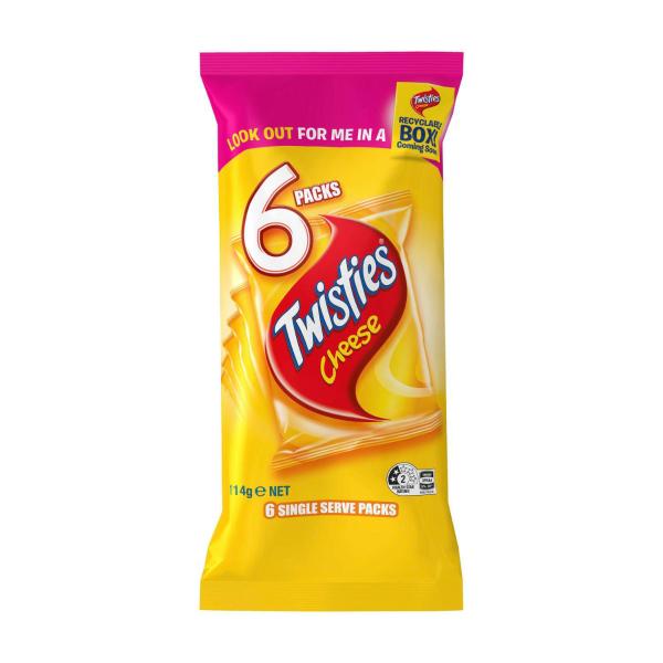 Buy Smith's Cheese Twisties Chips 6 Pack 114g | Coles