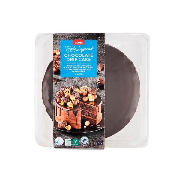 Buy Coles Chocolate Drip Cake 1.2kg | Coles