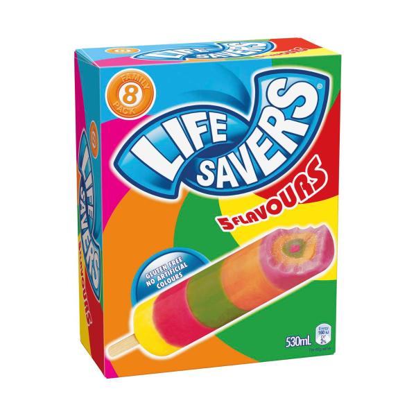 Buy Peters Lifesavers Ice Blocks 8 Pack 530mL | Coles