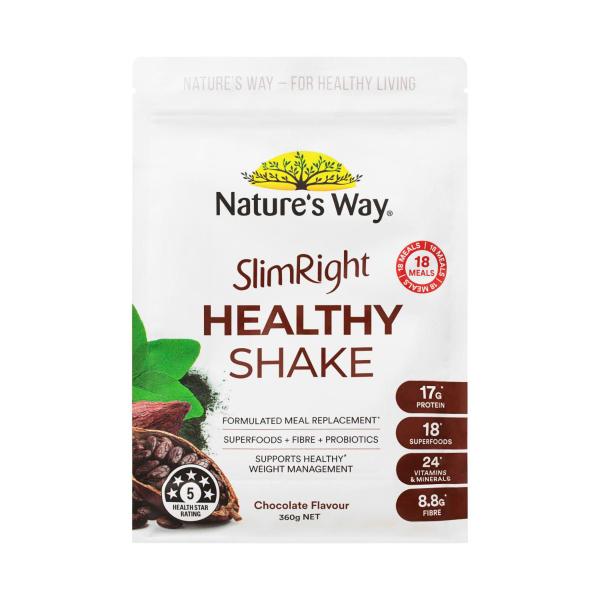 Buy Natures Way Slimright Healthy Shake Chocolate 360g | Coles