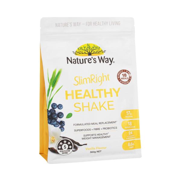 Buy Natures Way Slim Right Healthy Shake Vanilla 360g | Coles