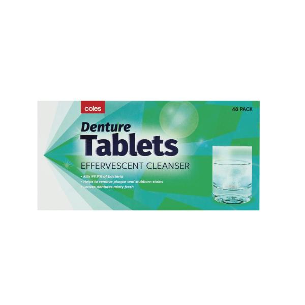Buy Coles Denture Cleaner Tablets 48 pack | Coles