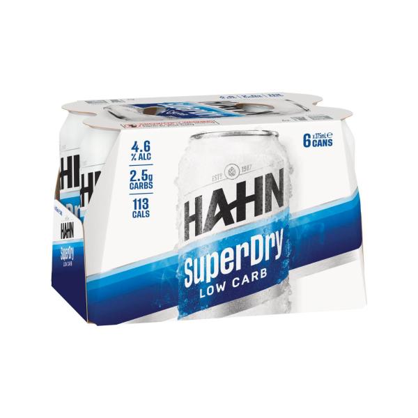Buy Hahn Super Dry Can 375ml 6 Pack | Coles