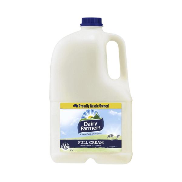 Buy Dairy Farmers Full Cream Milk 3L | Coles