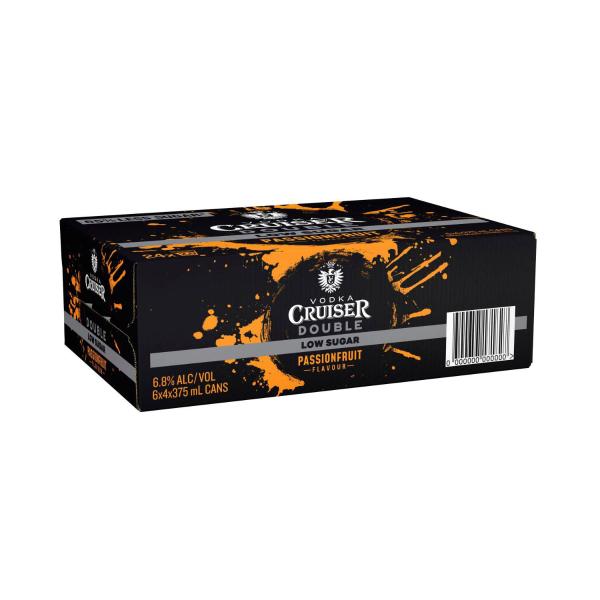 Buy Vodka Cruiser Double Ls Passionfruit 6.8% Can 375ml 24 Pack | Coles