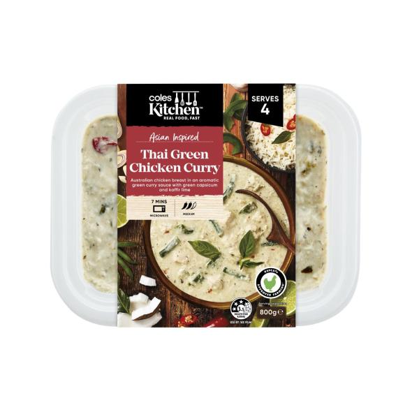 Buy Coles Kitchen Family Thai Green Chicken Curry 800g | Coles