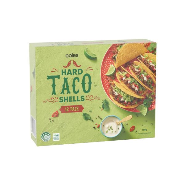 Buy COLES HARD TACO SHELLS 12 PACK | Coles