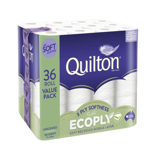 Buy Quilton Eco 3ply Toilet Tissue 36 pack | Coles