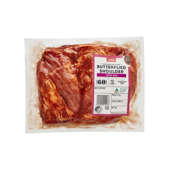 Buy Coles Butterflied Pork Shoulder With Asian Bbq Marinade approx ...
