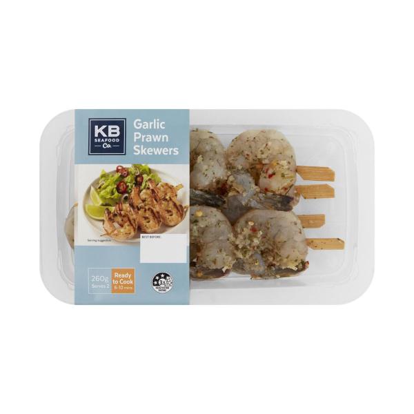 Buy KB'S RAW PRAWN SKEWERS 260G | Coles