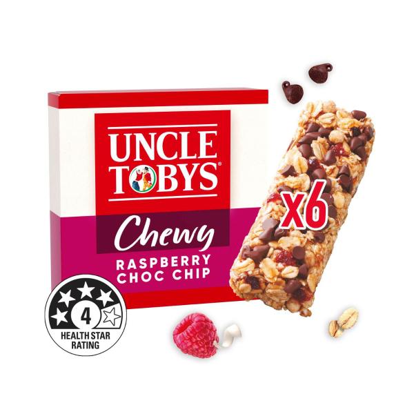 Buy Uncle Tobys Chewy Raspberry Choc Chip Muesli Bars School Lunchbox ...