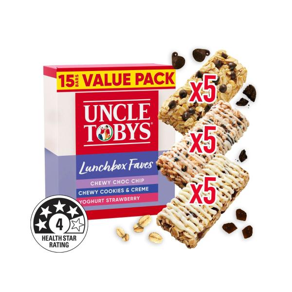 Buy Uncle Toby Lunchbox Favourites Muesli Bars 15 Pack 469g | Coles