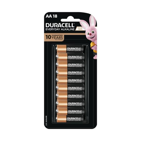 Buy Duracell Everyday Alkaline AA Alkaline Batteries 18 Pack | Coles