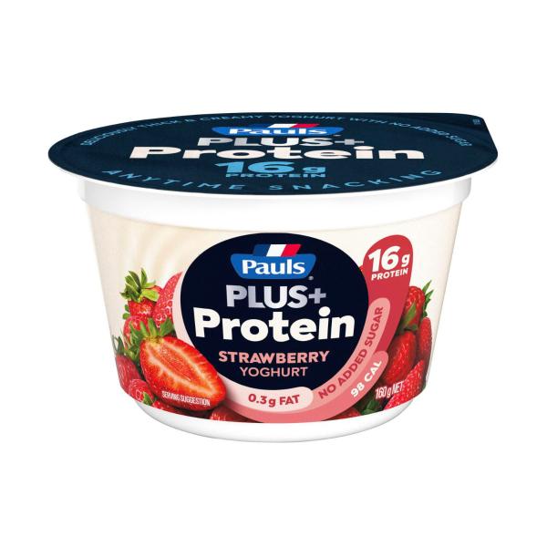 Buy Pauls Plus Protein Yoghurt Strawberry 160g | Coles