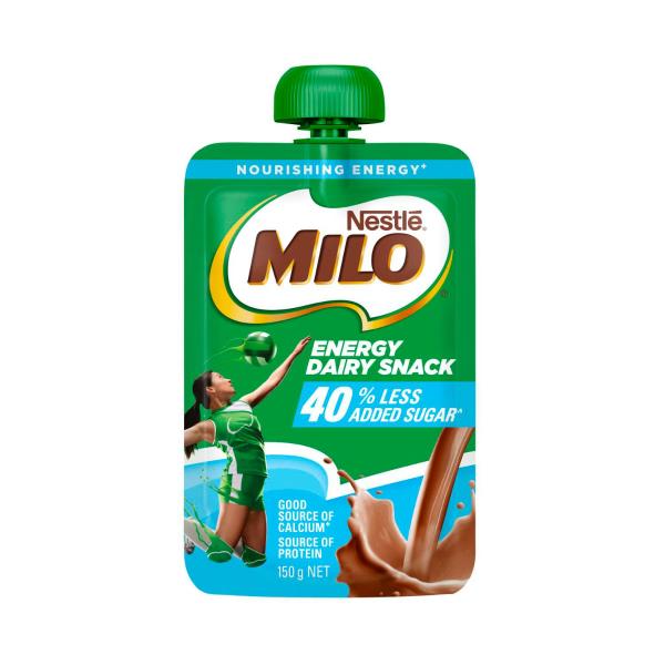 Buy Nestle Milo 40% Less Sugar Added Energy Dairy Snack 150 GRAM | Coles