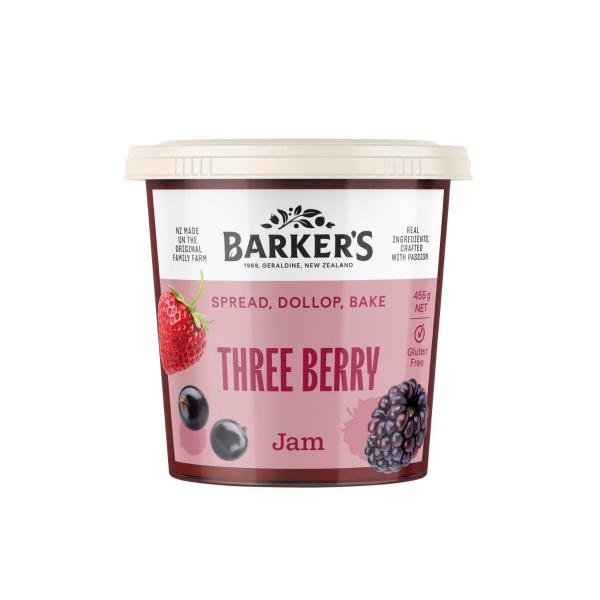 Buy Barker's Three Berry Jam 455g | Coles