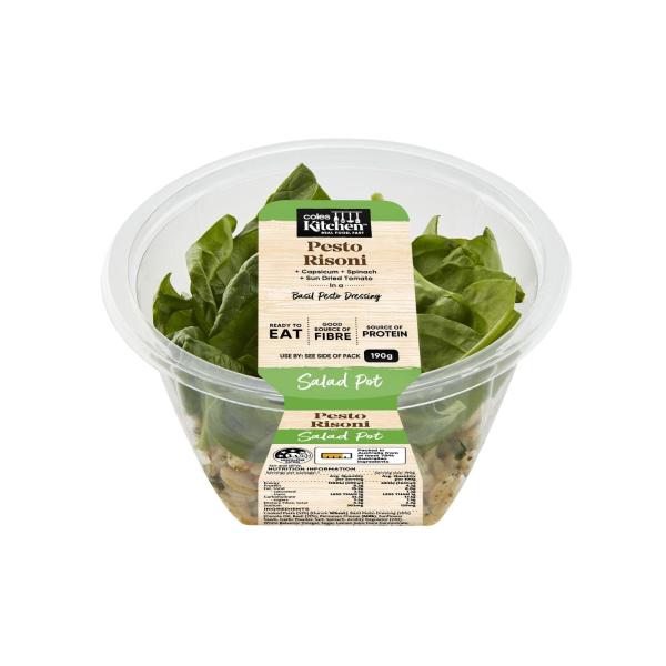 Buy COLES KITCHEN BASIL PESTO RISONI POT | Coles
