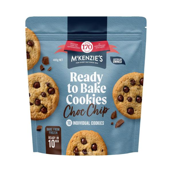 Buy McKenzies Ready To Bake Cookies Choc Chip 400g | Coles