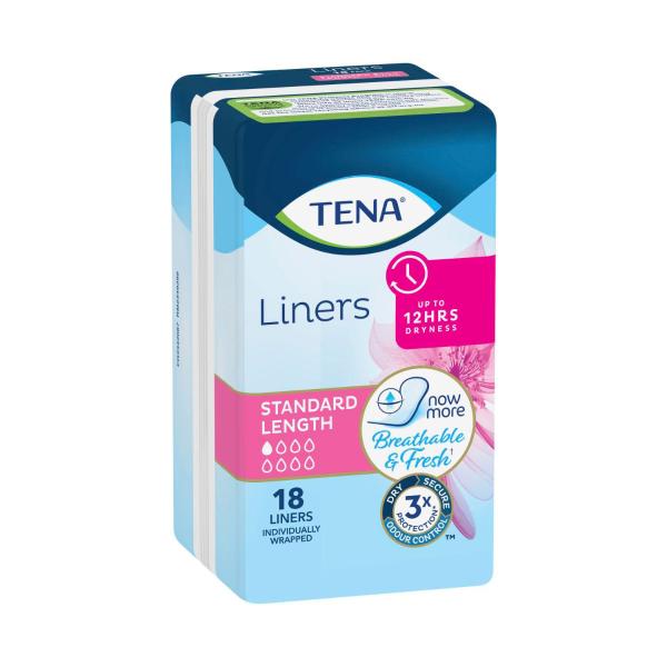 Buy Tena Incontinence Liners Standard Length 18 pack | Coles