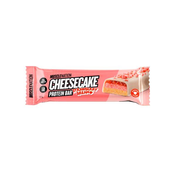Buy Muscle Nation Cheesecake Protein Bar Strawberry 50g | Coles