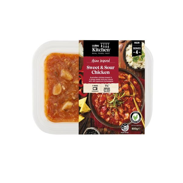 Buy Coles Kitchen Family Sweet & Sour Chicken 800g | Coles