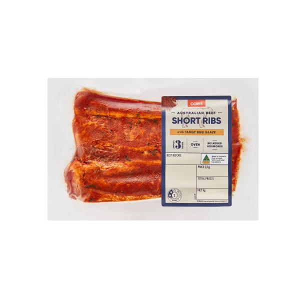 Buy COLES BEEF BBQ SHORT RIBS TANGY BBQ GLAZE | Coles