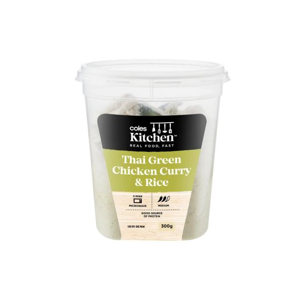 Buy Coles Kitchen Thai Green Chicken Curry & Rice 300g | Coles