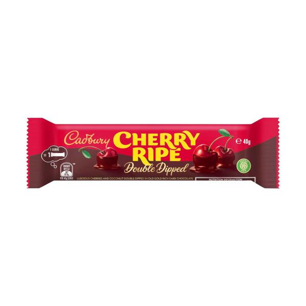 Buy Cadbury Cherry Ripe Double Dipped Dark Chocolate Bar 40g | Coles