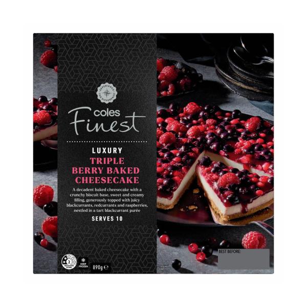 Buy Coles Finest Triple Berry Cheesecake 890g | Coles