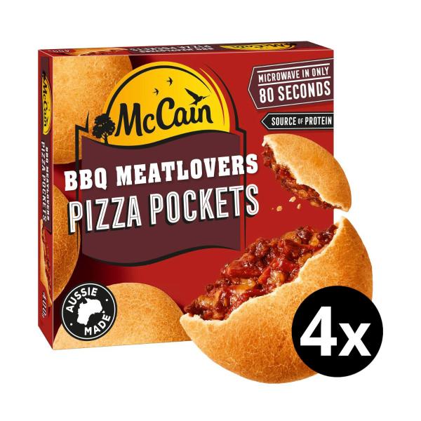 Buy Mccain Pizza Pockets BBQ Meatlovers 400g | Coles