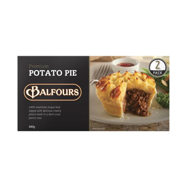 Buy Balfours Frozen Premium Potato Pie 2 Pack 440g | Coles