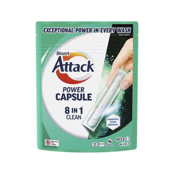 Buy Biozet Attack Power Laundry Capsules 8 In 1 Clean 30 pack | Coles