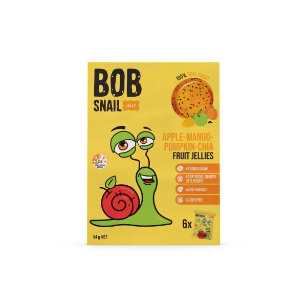 Buy Bob Snail Fruit Jellies Snack Apple Mango Pumpkin With Chia 54g | Coles