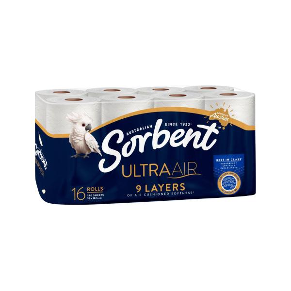 Buy Sorbent Toilet Tissue Ultra Air White 16 Pack | Coles